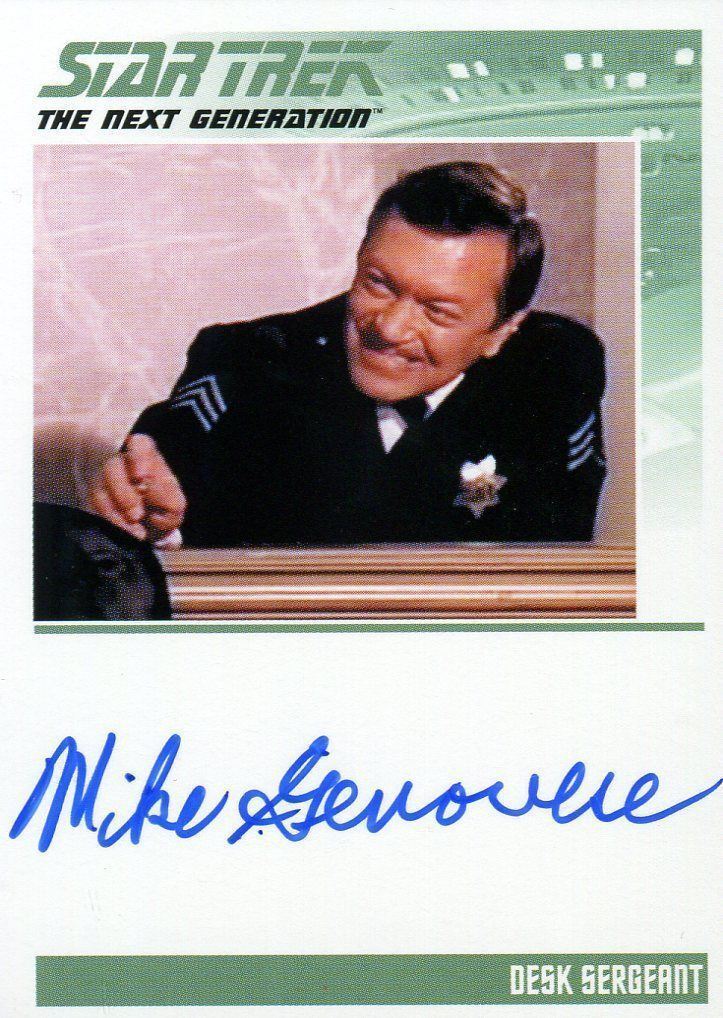 Star Trek TNG Portfolio Prints Autograph Card Mike Genovese as Desk ...