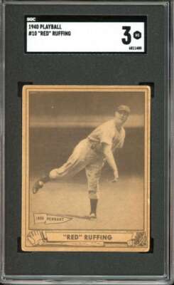 1940 Playball Play Ball #10 Red Ruffing Yankees HOF SGC 3 VG | eBay