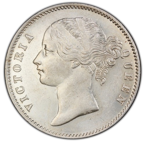 INDIA BRITISH VICTORIA 1840 RUPEE SILVER COIN UNCIRCULATED PCGS ...