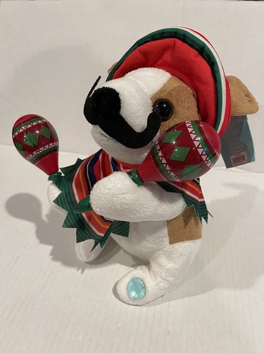 Hug Me Musical Animated Mariachi Puppy Wearing Poncho & Sombrero ...