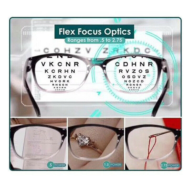 One Power Auto focus Reading Glasses Readers, Dial Vision Optic 0.5-2 ...