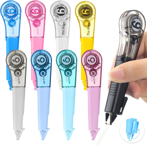 9 Pack Correction Tape Pens 1/5" X 236", 9 Color Correction Tape ...