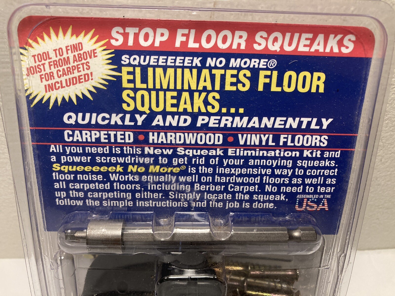 SQUEEEEEK NO MORE Screw Stops Repairs & Eliminates Floor Squeaks | eBay