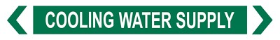 COOLING WATER SUPPLY - PIPE MARKER ID STICKERS - PIPEMARKERS (PMW16 ...