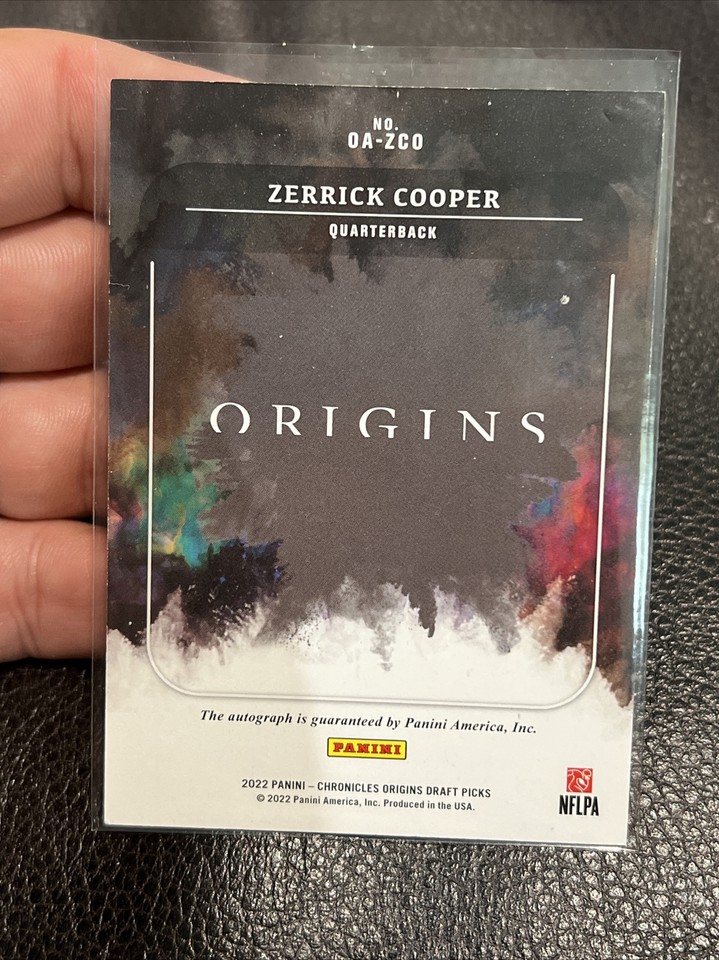 2022 Origins Rookie Blue /99 Zerrick Cooper #OA-ZCO Rookie RC Auto | eBay