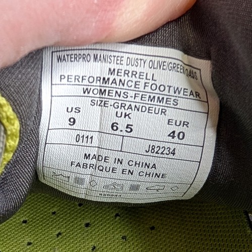 Merrell Waterpro Manistee Dusty Olive/Green Oasis Women's Hiking Shoes ...