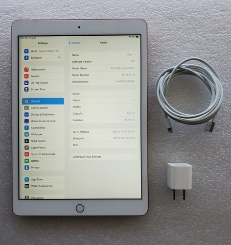 Apple iPad 8th Generation Tablet A2270 128gb Wifi Pink 10.2in | eBay