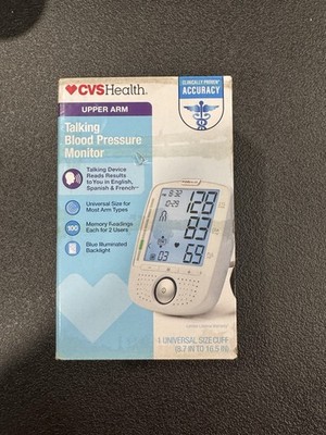 CVS Health Talking Blood Pressure Monitor - Universal Size Upper Arm ...