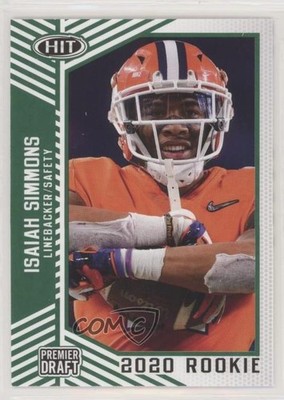 2020 Sage Hit Green Isaiah Simmons #77 Rookie RC | eBay