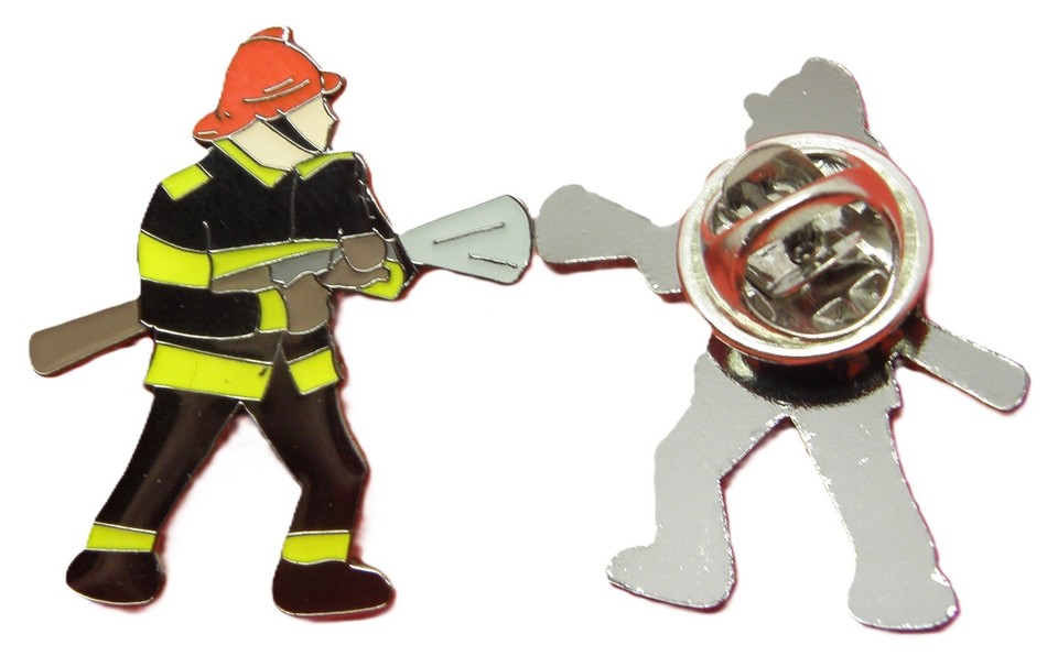 Fireman Pin Badge Firefighter Fire Fighter Service Man Brooch | eBay UK