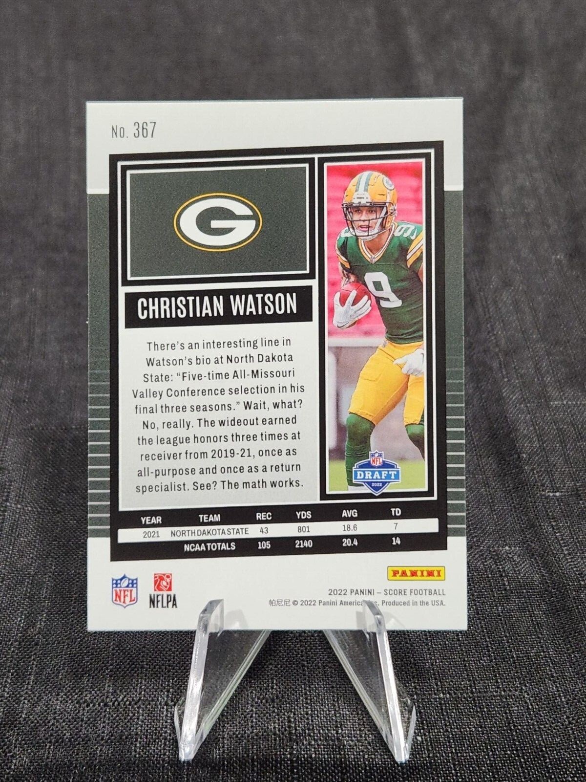 2022 Score- Christian Watson Rookie Card #367 | eBay