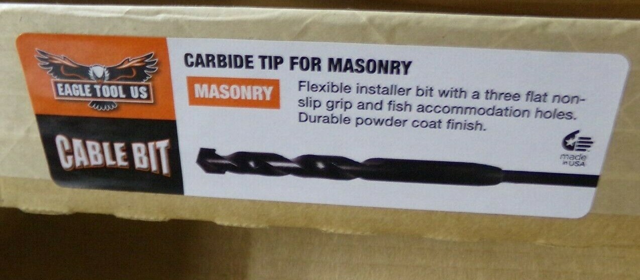 3/8" x 72" Flexible Carbide Tip Cable Installer Bit, 3/16" Diameter ...