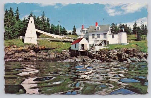 Browns Headlight Light Lighthouse Vinalhaven Maine ME 1982 Postcard | eBay