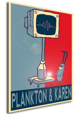 Poster Propaganda - Spongebob - Plankton & Karen | eBay