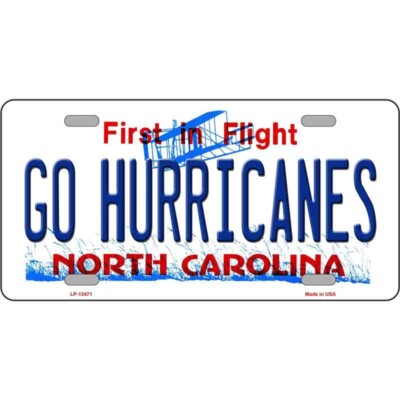 Go Hurricanes License Plate Metal Sign Plaque Art Car Truck Wall Home ...