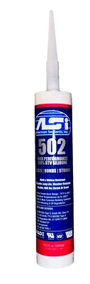 ASI 502 White 100% RTV Silicone Sealant - 10.2 Oz Cartridge (1 piece ...
