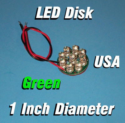 LED DISK - GREEN 1 INCH DIAMETER CIRCUIT BOARD 5MM LEDs | eBay