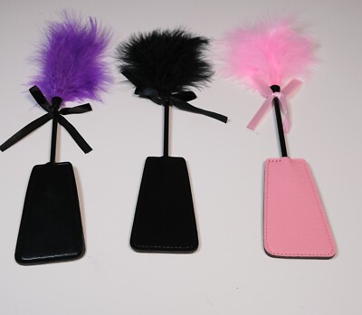 4 Colors Small Feather Slapper Burgundy Feather Tickler Best Gift For ...