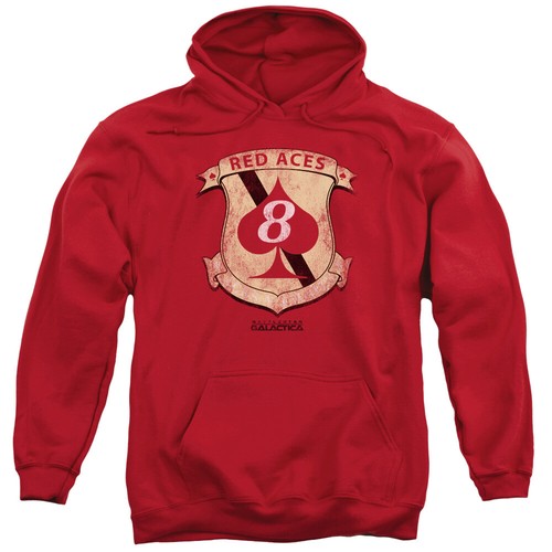 Battlestar Galactica "Red Aces Badge" Pullover Hoodie, Sweatshirt, Long ...