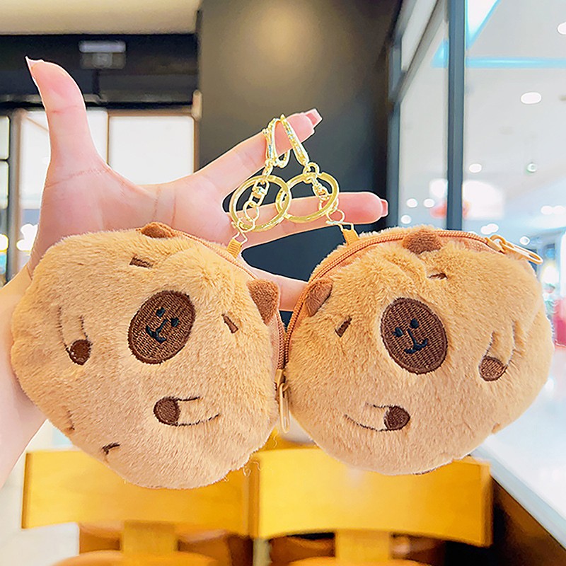 Kawaii Capybara Plush Coin Purse Lovely Cartoon Money Change Pouch For ...