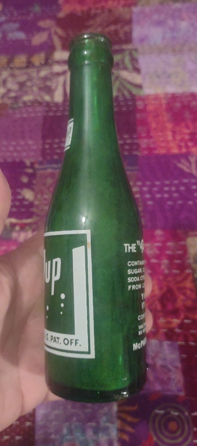 Vintage 7up Soda Pop Glass 7oz Bottle with Swimmer Collectible ...