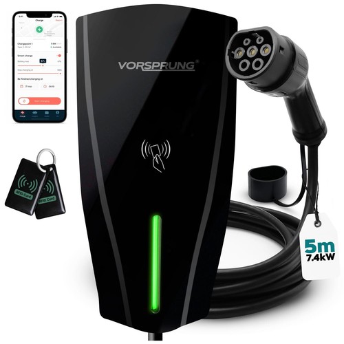 Alpha - EV Charger | Tethered | 7.4kW | Type 2 | 5m Cable included ...