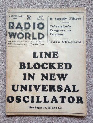 Vintage Radio World Magazine March 10th 1934 Ads Articles 3-10-1934 | eBay