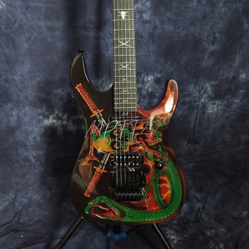 Hot Sale Black Skulls & Snakes Graphic Electric Guitar FR Bridge HPL ...
