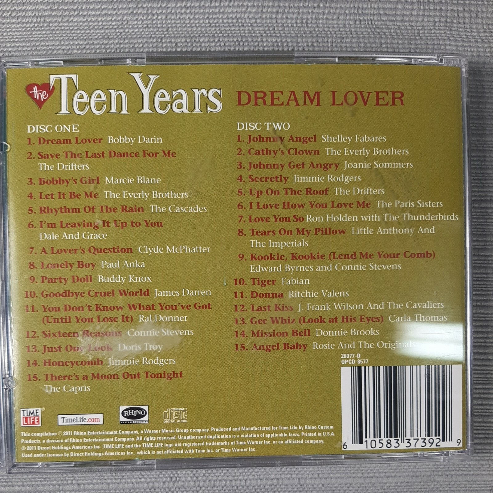 2 Time Life CD Sets "The Teen Years" Dream Lover & My Special Angel 2CD ...