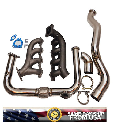 T4 Turbo Hotparts Crossover Exhaust Kit Vortec 4.8 5.3 6.0 LSX ...