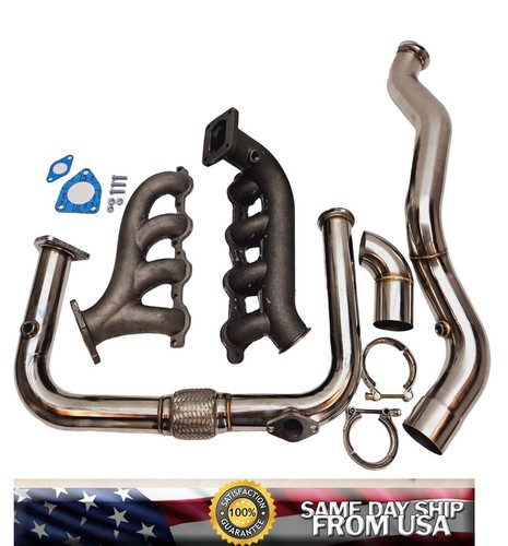 T4 Turbo Hotparts Crossover Exhaust Kit Vortec 4.8 5.3 6.0 LSX ...