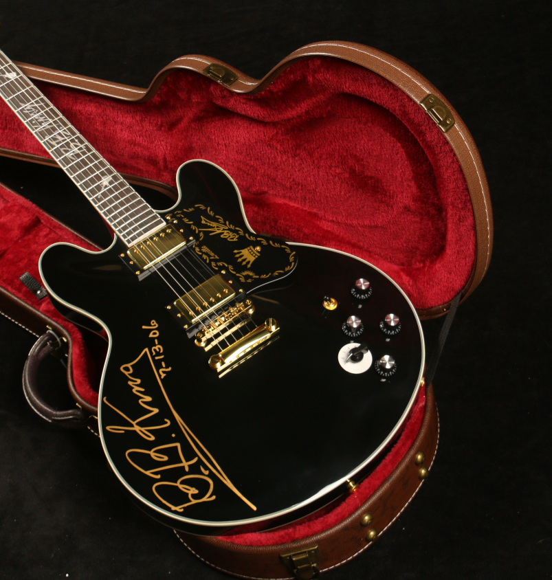 Custom 335 Electric Guitar Black Color BB King Gold Hardware Signature ...