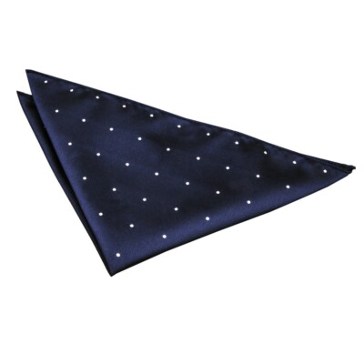 Navy Blue Pocket Square Handkerchief Hanky Woven Pin Dot Mens Accessory ...