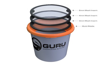 Guru Bait Bucket w/ Lid 18 L Riddle Groundbait Coarse Carp Fishing ...
