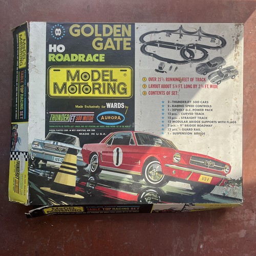 Aurora Model Motoring Golden Gate HO Slot Car Set VTG 1966 Untested ...