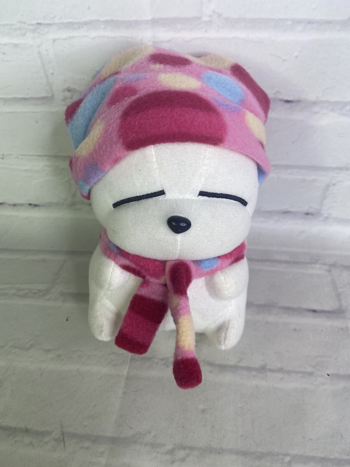 Vintage Mashimaro Bunny Rabbit Plush Stuffed With Hat Scarf Hanging Toy ...
