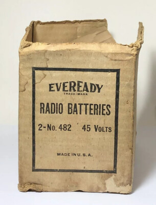 Antique Battery Box Eveready No. 482 Radio Batteries | eBay