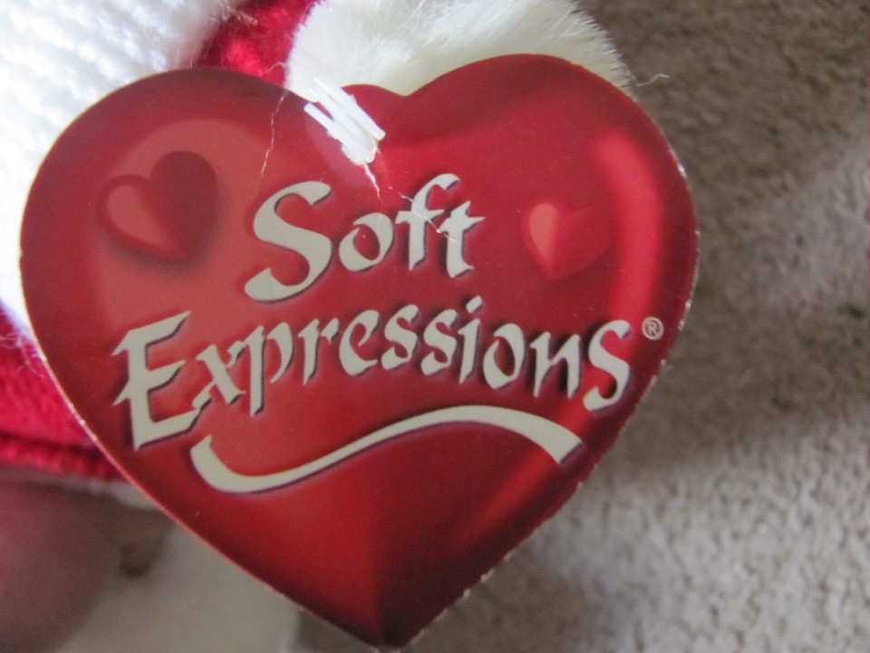 Soft Expressions Valentine Teddy Bear with Tag. 18". | eBay