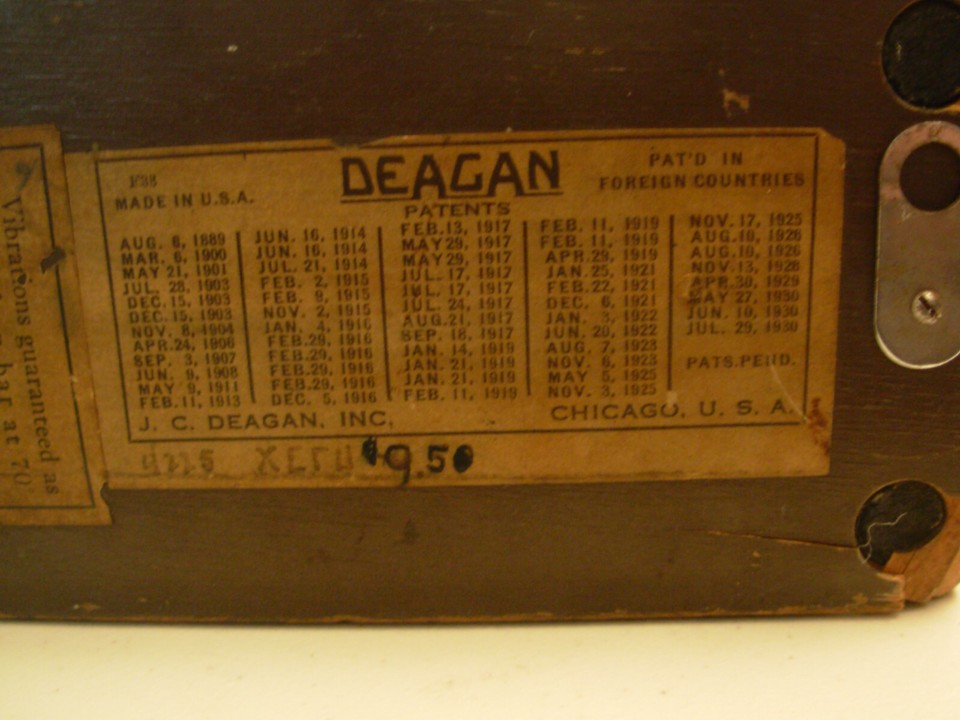 Vintage J C Deagan A-440 Chime Bar Circa 1930's | eBay