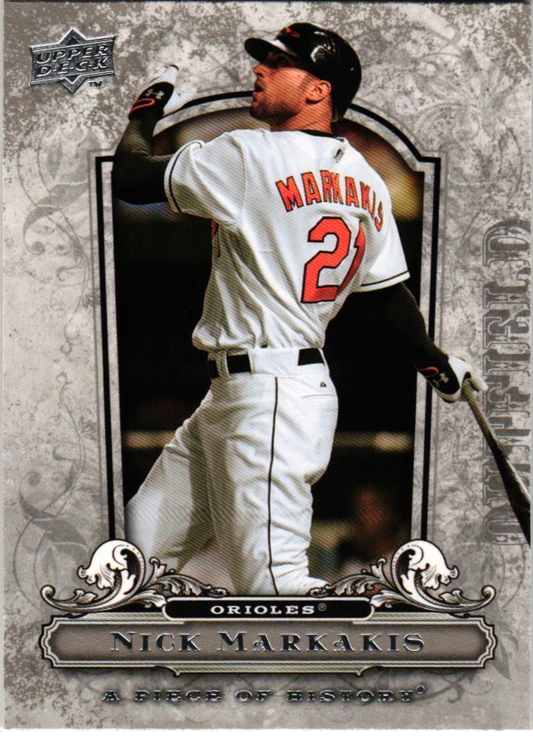 2008 Upper Deck A Piece of History 12 Nick Markakis Baltimore Orioles ...