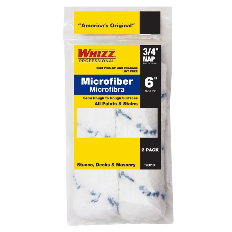 Whizz Xtrasorb Microfiber 6 in. W X 3/4 in. S Mini Paint Roller Cover 2 ...
