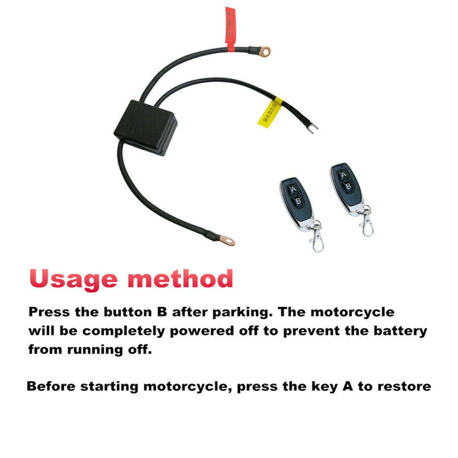 12V Motorcycle Battery Isolator Master Disconnect Power Cut Off Kill ...