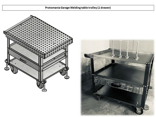 WELDING TABLE JIG TROLLEY WHEELS + LEVELLING FEET REPLACEABLE TABLE 1 ...