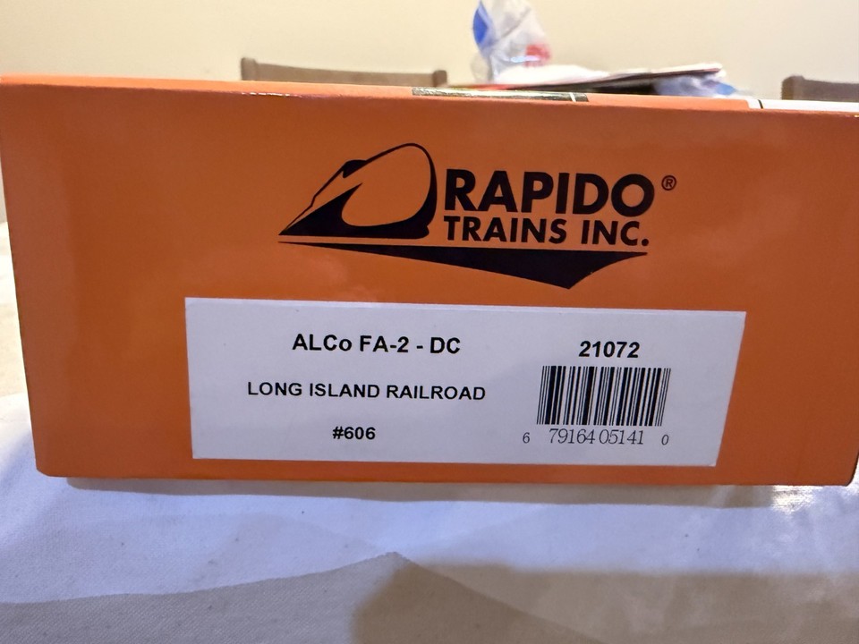 Rapido HO SCALE ALCO FA-2 LOCOMOTIVE LONG ISLAND RAILROAD #606 DCC ...