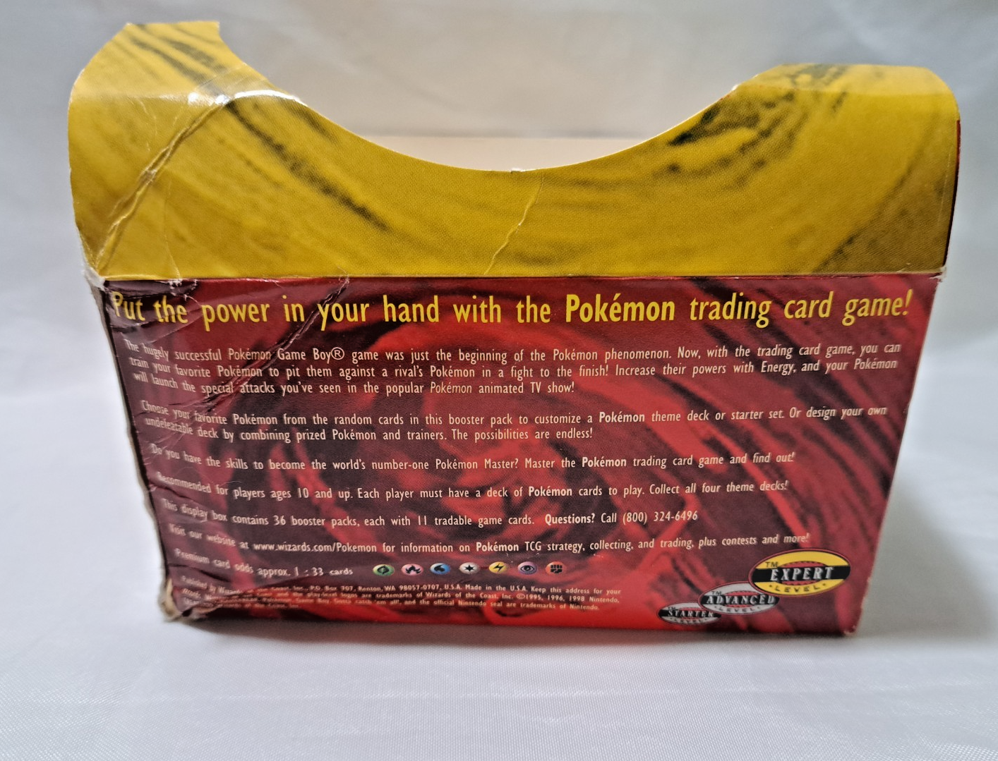 POKEMON 1999 BASE SET UNLIMITED BOOSTER BOX EMPTY Missing Top | eBay