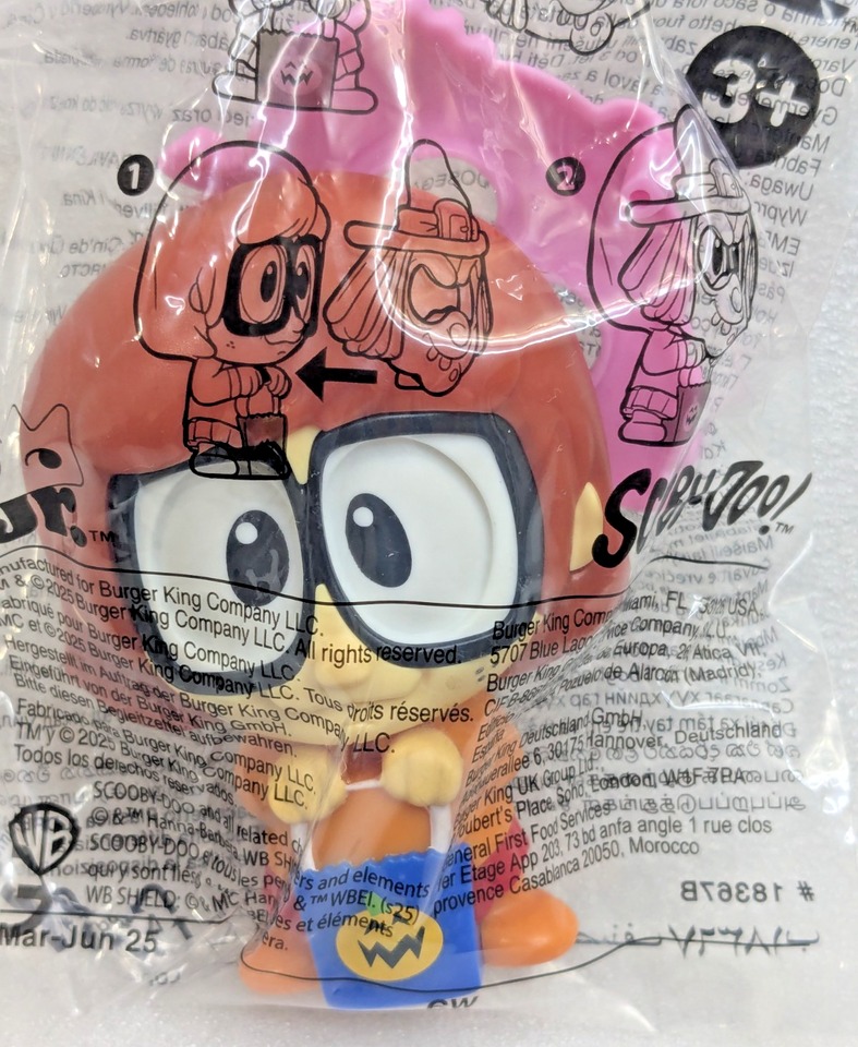 Scooby Doo Halloween VELMA DINKLEY 2025 Burger King Toy With Witch Mask ...