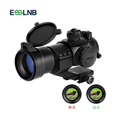 1X30 Red Green Dot Rifle Scope Optic Sight with 20mm/22mm Rail Mount ...