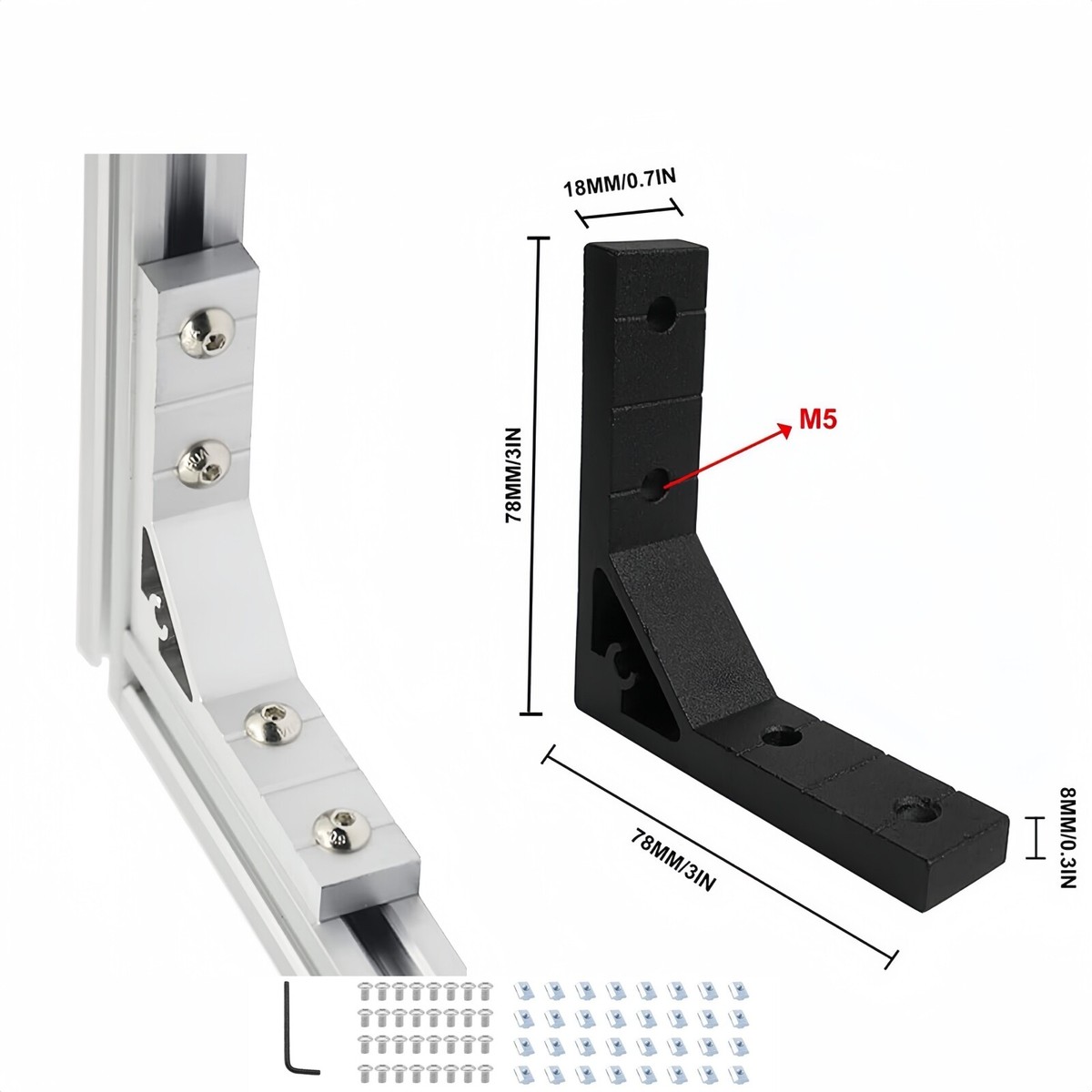 Aluminium Angle Brackets Hardware