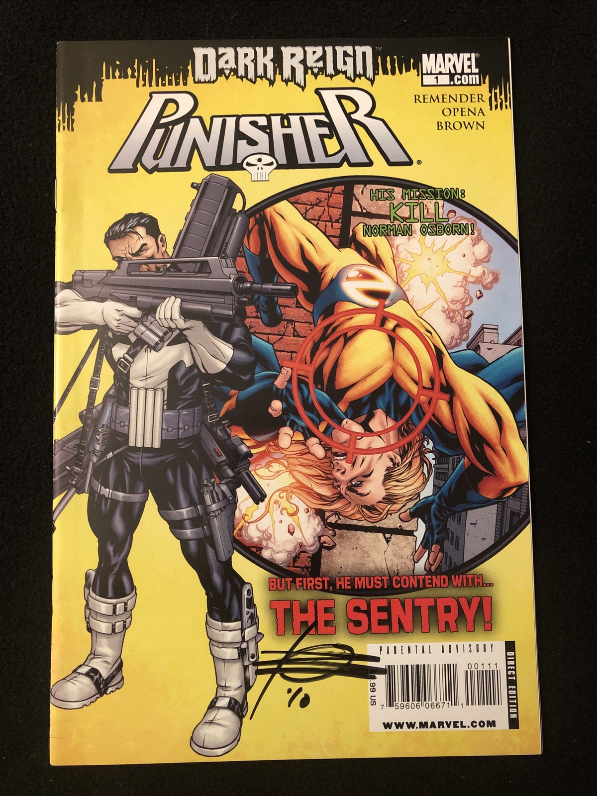 DARK REIGN PUNISHER 1 7.0 7.5 SIGNED BY RICK REMENDER HOMEAGE SPIDER ...