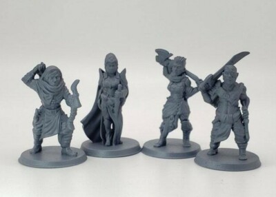 4pc Bandits Outlaws - 32mm Scale DnD Miniature | Dungeons and Dragons ...